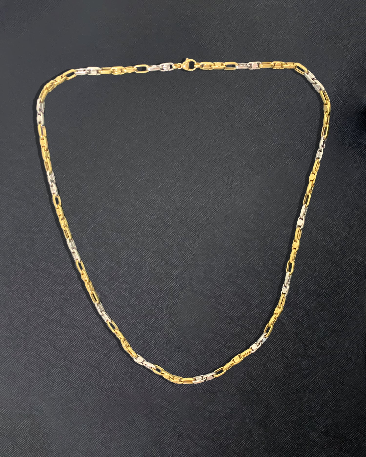 18K 2 Gold Tone Fancy Link Chain 65cm – Luxsso