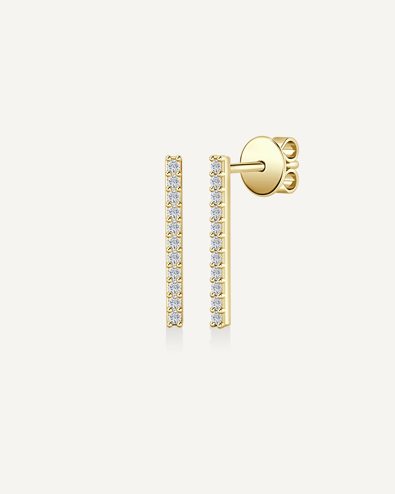 Pinnacle Diamond Bar-Set Earrings – Luxsso