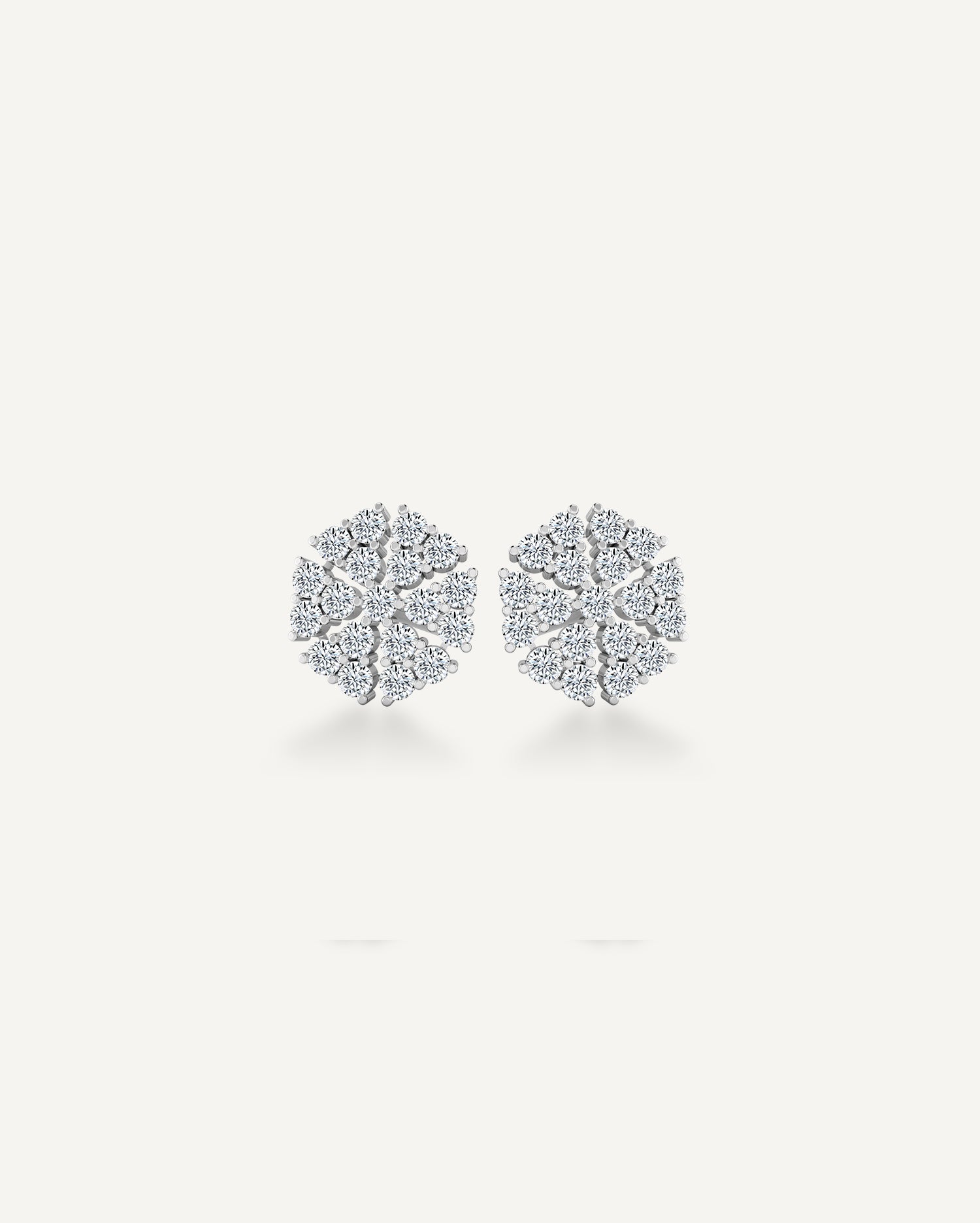 Round Cluster Diamond Earrings – Luxsso